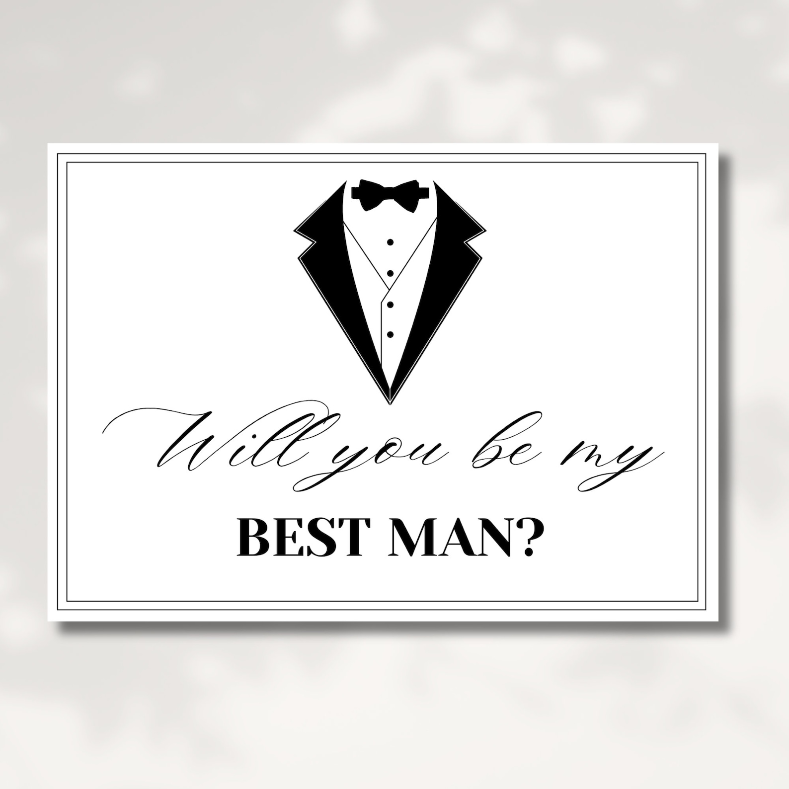 Best Man Proposal Card Template, Canva Template, Groomsmen Proposal ...