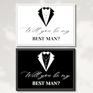 Best Man Proposal Card Template, Canva Template, Groomsmen Proposal ...