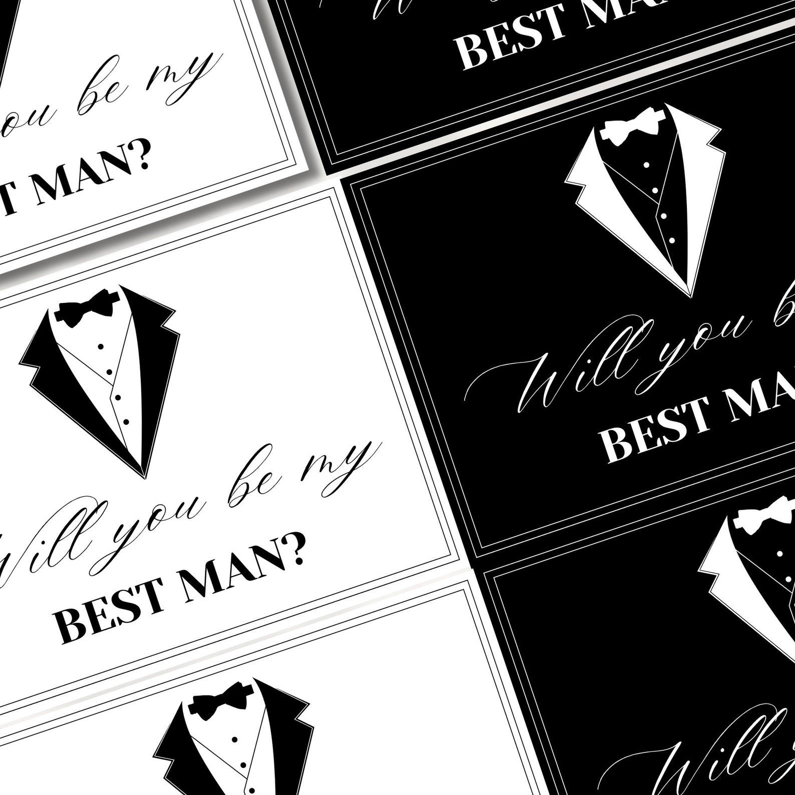 Best Man Proposal Card Template, Canva Template, Groomsmen Proposal ...
