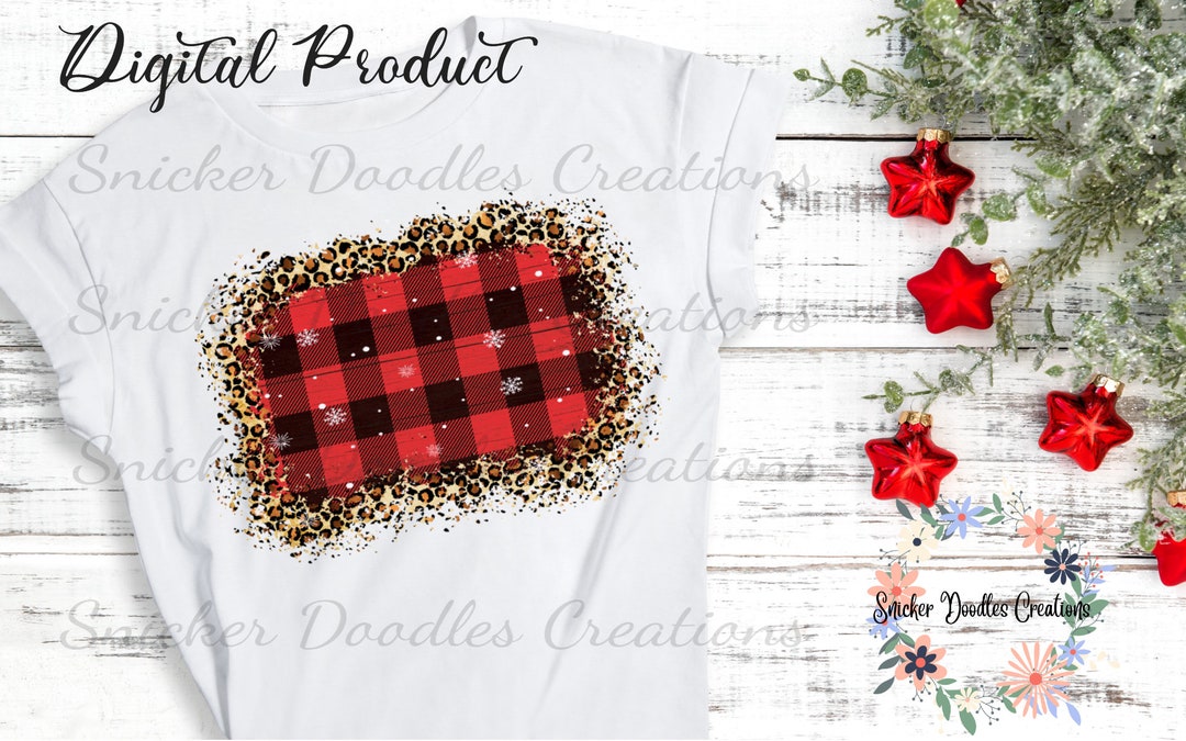 Red Buffalo Plaid, Background PNG, Leopard Background, Sublimation ...