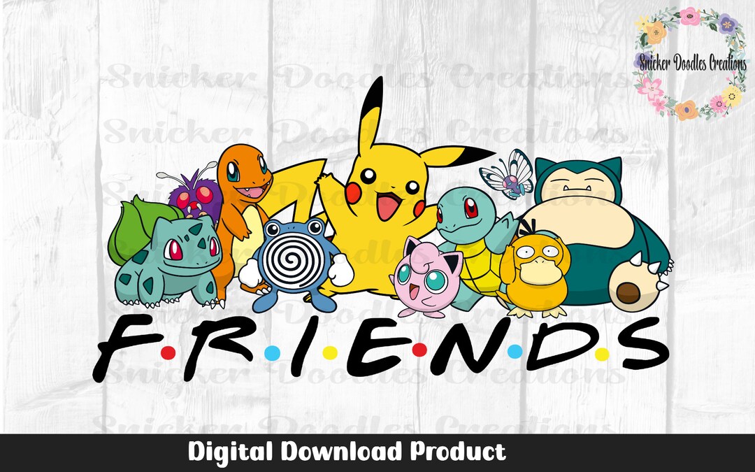 Pokemon,character/friends/digital Download File/png/jpg /t-shirt/mug ...