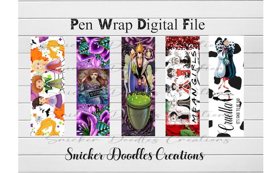 Villian and Character Epoxy Pen Wrap Digital Download File - Etsy