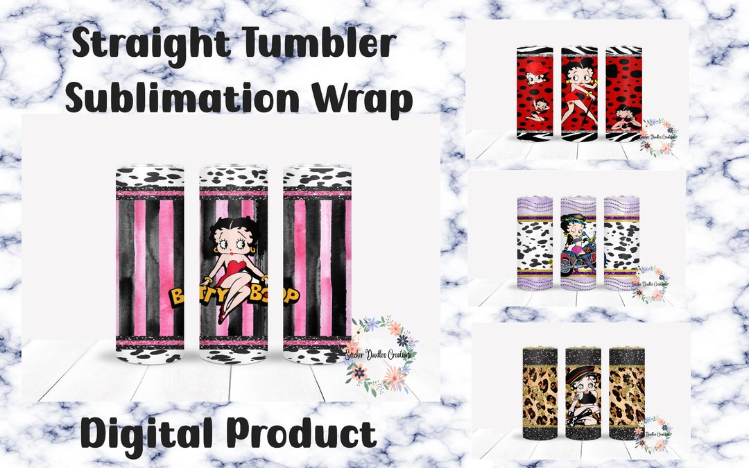 Betty Boop, Animal Print Bundle, Sublimation, 20 Oz. Tumbler Wrap ...