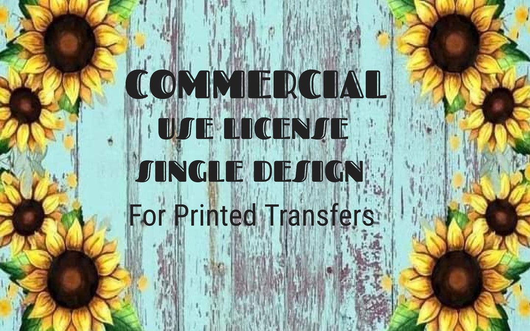 Commercial Use License Single Design Unlimited Use, for Printed ...
