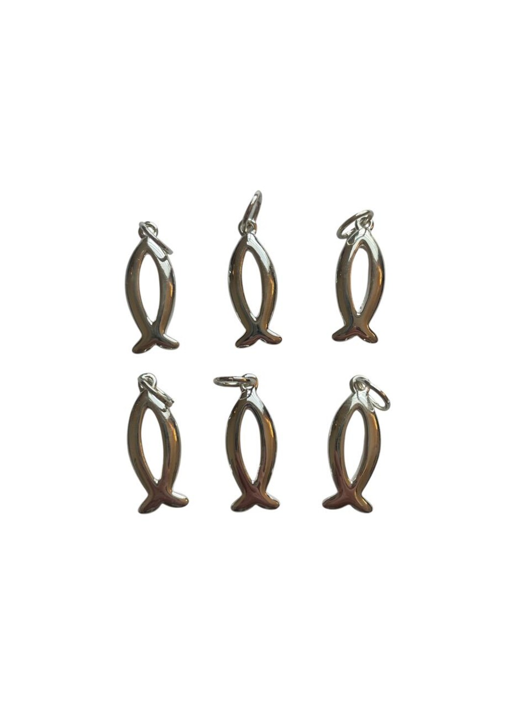 Silver Christian Fish Ichthus Metal Craft Charms - Etsy