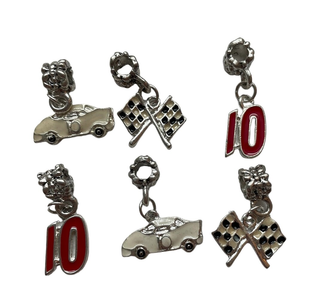 RACE CAR Number 10 Jewelry Craft Charms Racing Jewelry - Etsy
