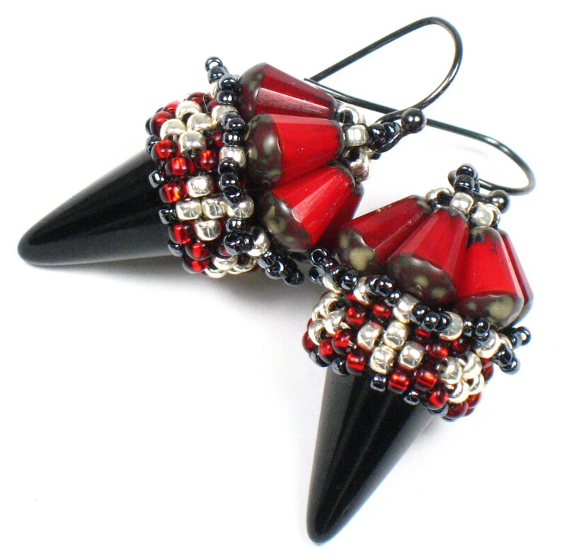 INSTRUCTIONS - Spike Earrings - PDF Download - Etsy