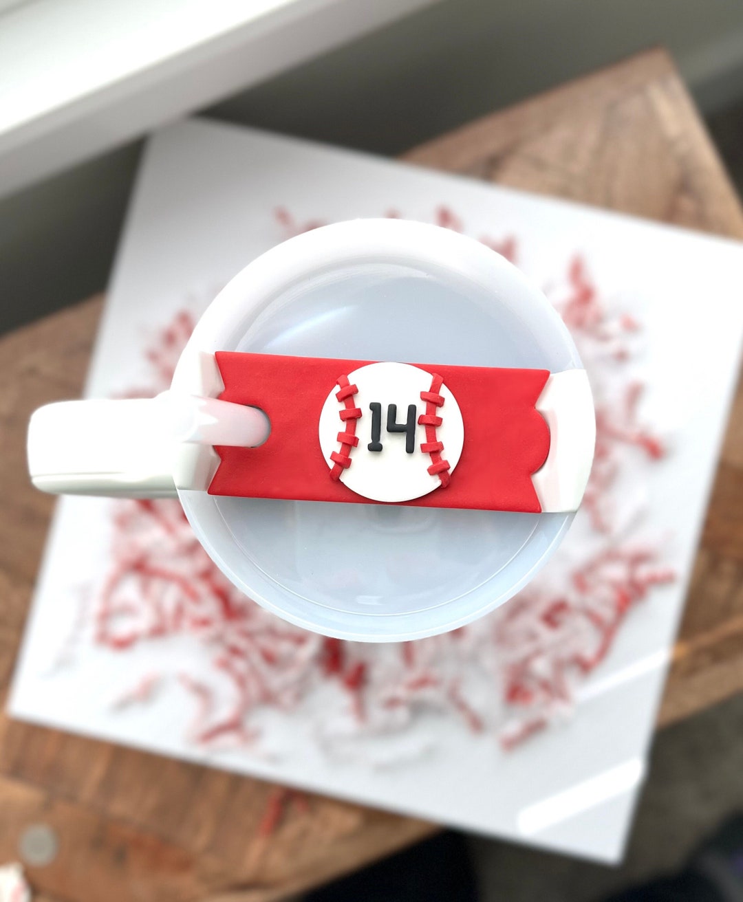 Custom Baseball Stanley Cup Topper, Personalized Cup Accessory - Etsy