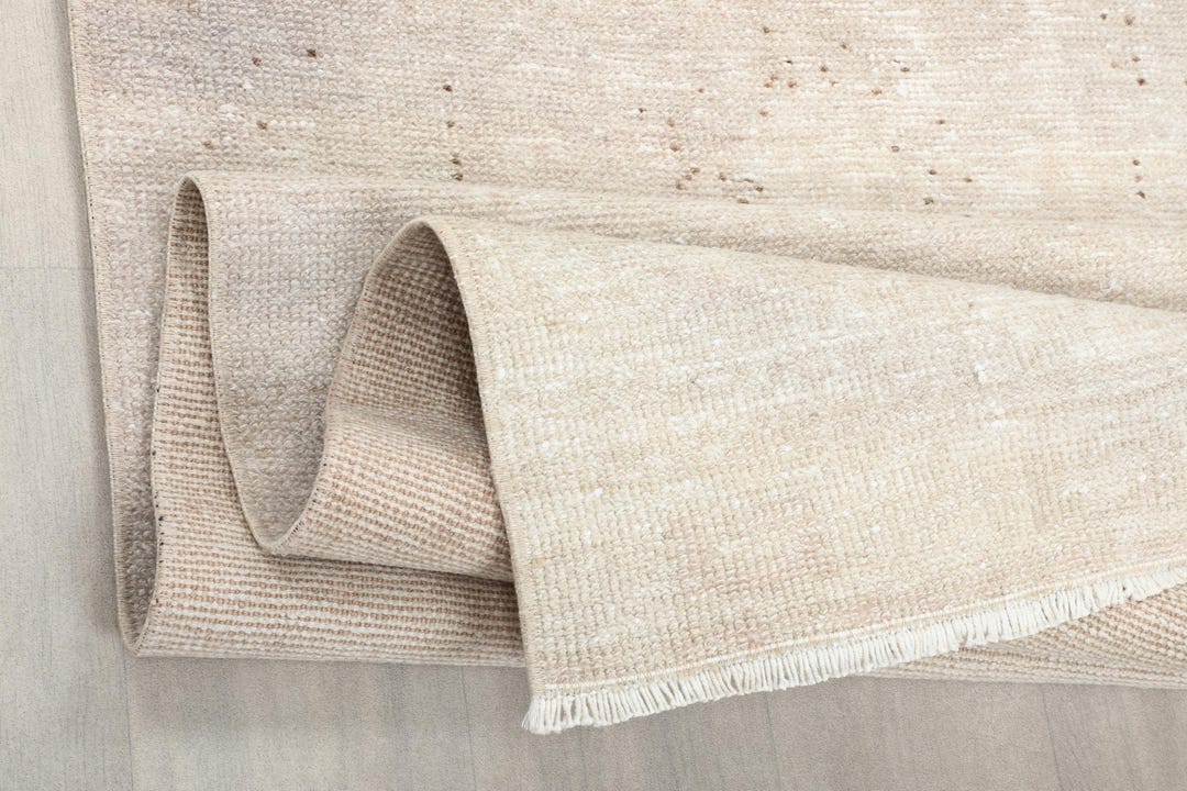 3x13 Ft Beige Brown Turkish Runner, Bohemian Neutral Pale Wool Runner ...
