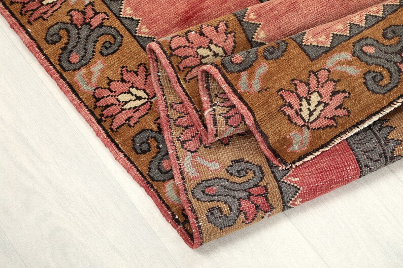 3x6 Ft Pink Turkish Runner, Pink Handmade Rug, 3x6 Vintage Runner ...