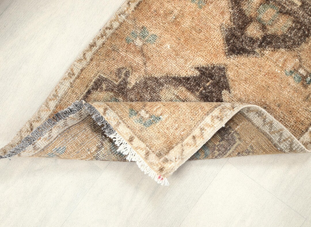 1x3 Brown Turkish Door Mat, Handmade Turkish Small Rug, Turkish Door ...