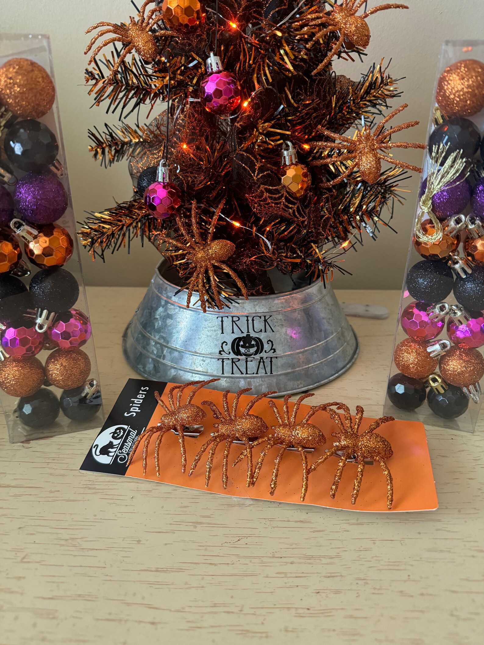 Halloween Decorated Tree With Lights - Etsy