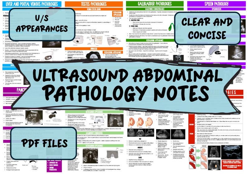 General Medical Ultrasound PATHOLOGY Notes, Sonography Student Study ...