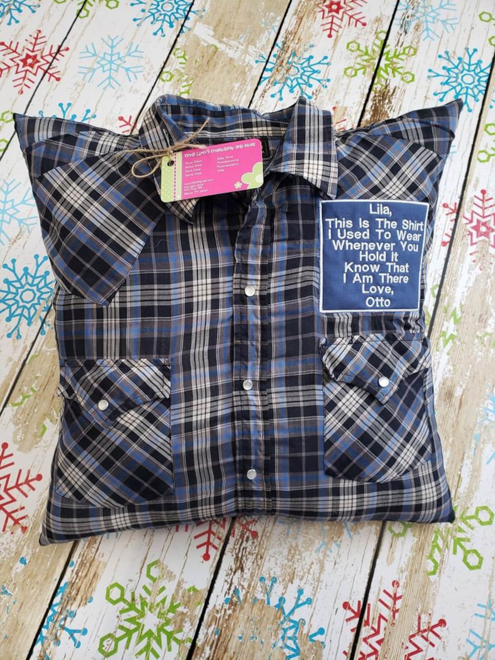 Memory Pillow, Keepsake Pillow, Made With Loved One's Shirt ...