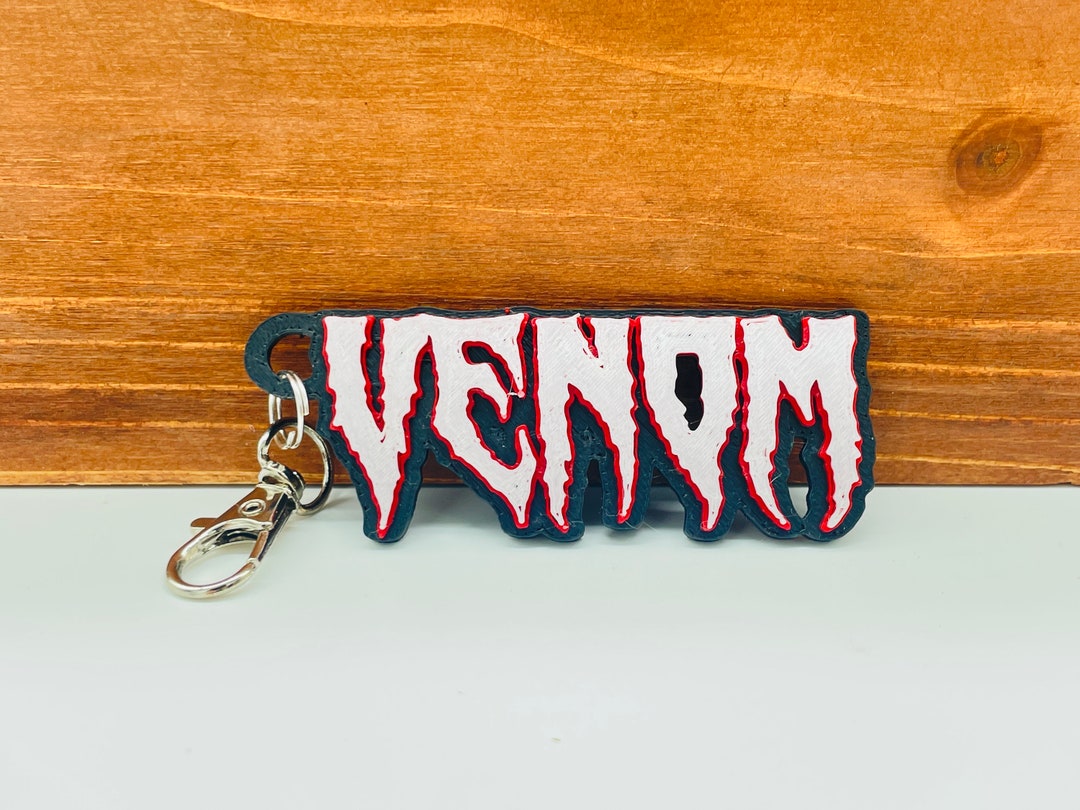 Venom 3-D Keychain Custom Keychain Name Keychain 3D Printed Name Custom ...