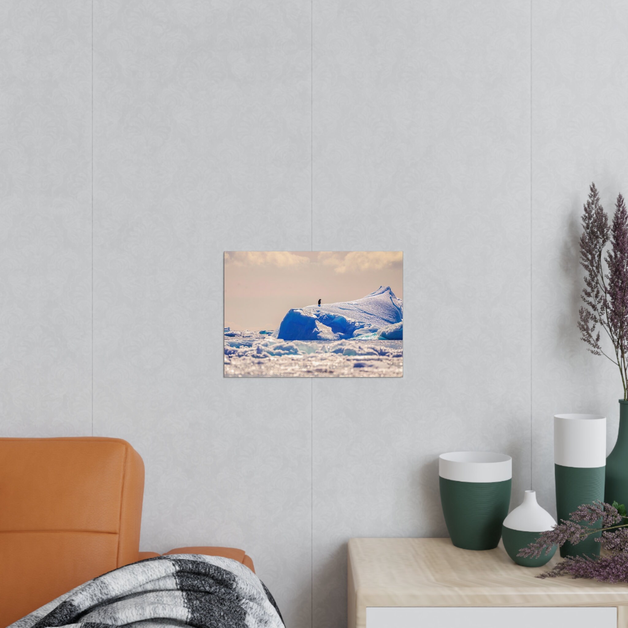 Lone Penguin on the Ice in Antarctica - Landscape Wall Art Poster - Etsy