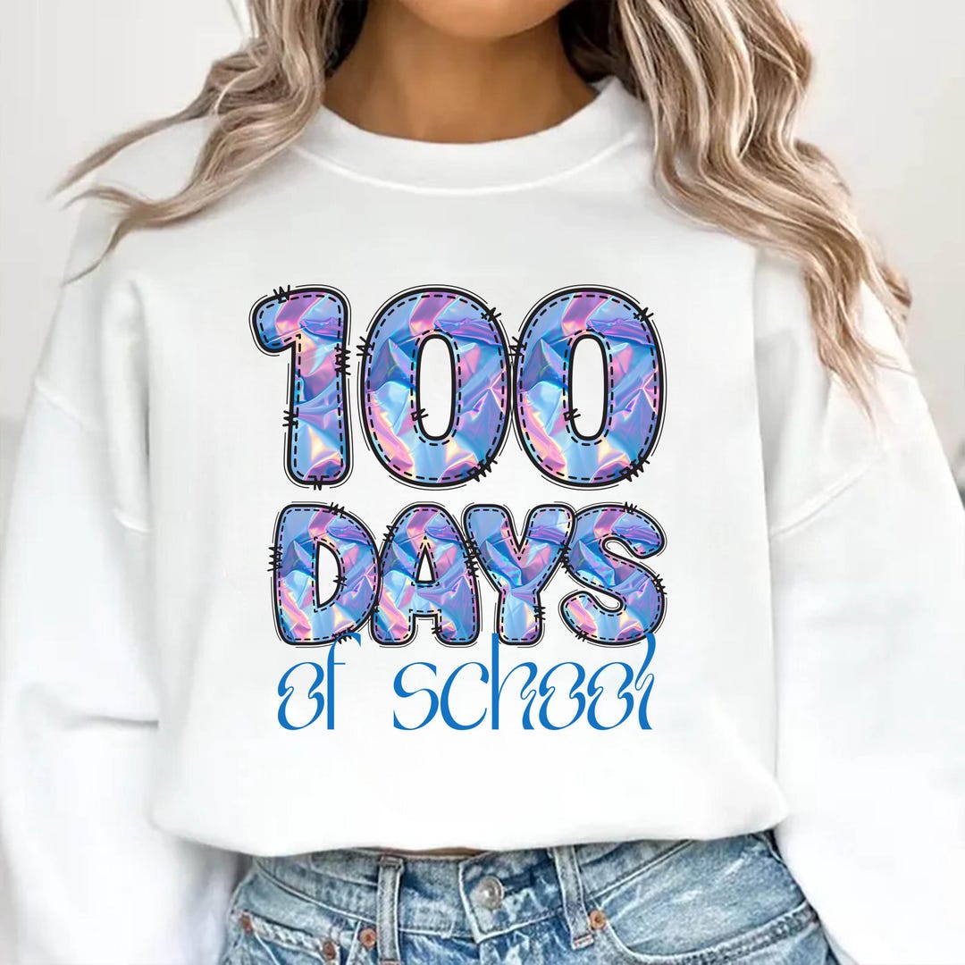 100 Days of School PNG, Retro Teacher Shirt Design, 100 Days Smarter ...