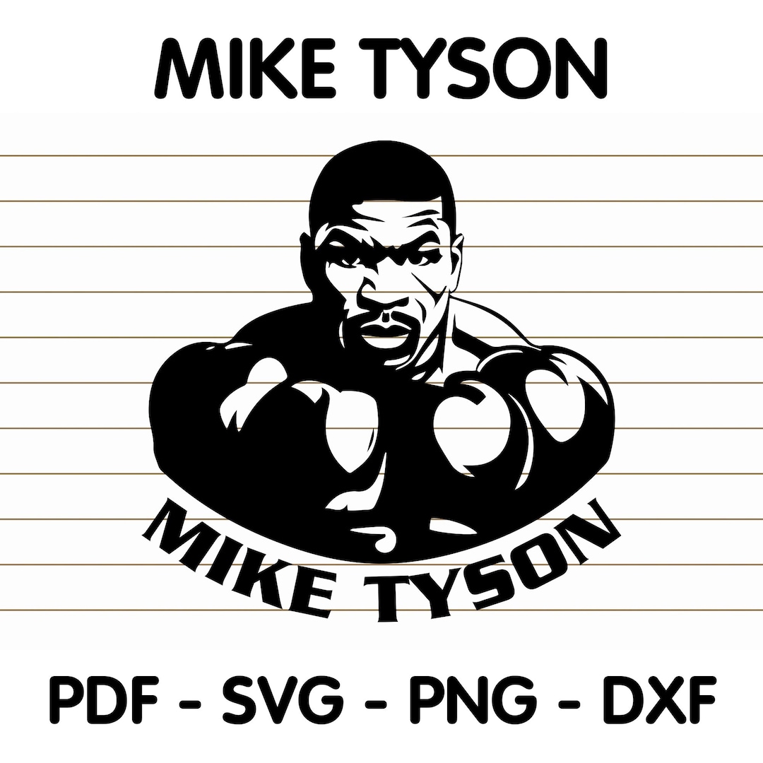 Mike Tyson SVG, Boxing Tyson Clipart, Boxing Legend, Tyson Silhouette, Fight Night SVG, Tyson ...