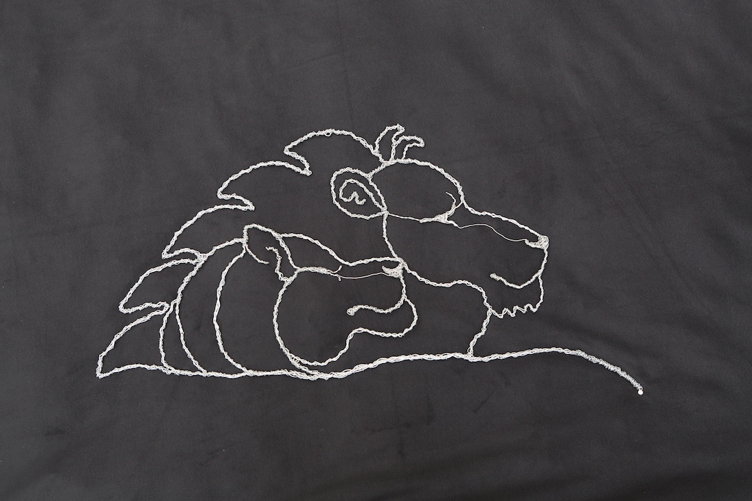 Pair of Lions Lion King With Lioness. Serenity 2D Sculpture in Woven ...