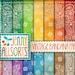 Paisley Bandana Digital Design Paper Bundle 40 Bright Rainbow Colors ...