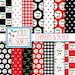 Paw Print Digital Paper Pack 40 Color Bundle, Printable Puppy Dog ...