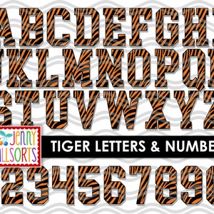 Tiger Stripe Letter Set for Sublimation & Design, Tiger Alphabet ...