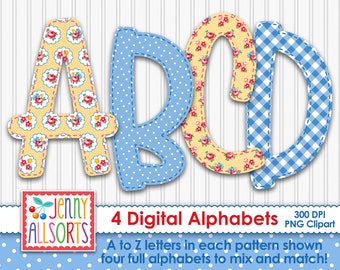 Pink Gingham Digital Alphabet for Sublimation & Design - Etsy