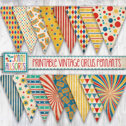 Printable Circus Banner Digital Circus Bunting Printable - Etsy