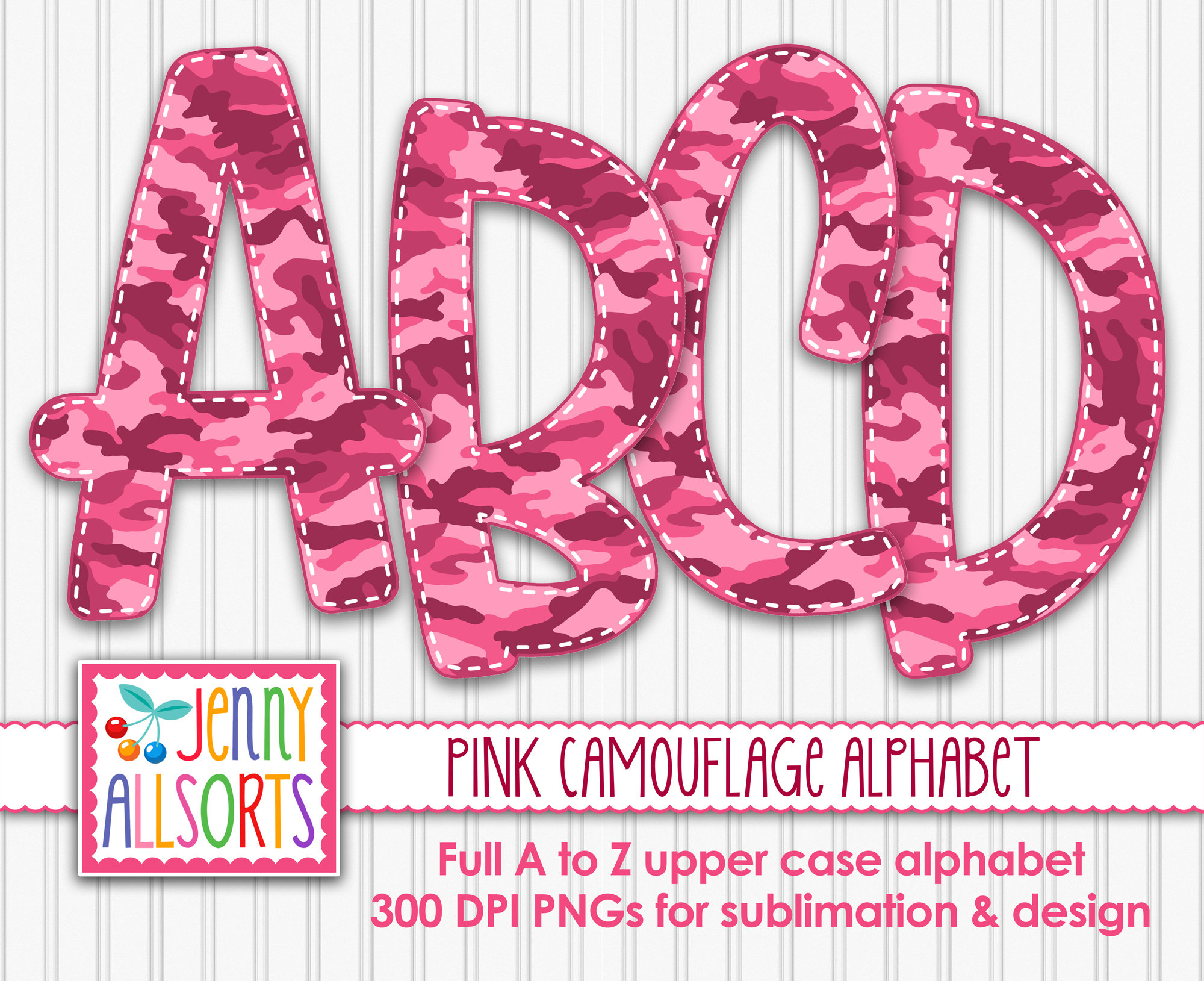 Pink Camo Alphabet for sublimation & design pink camouflage | Etsy