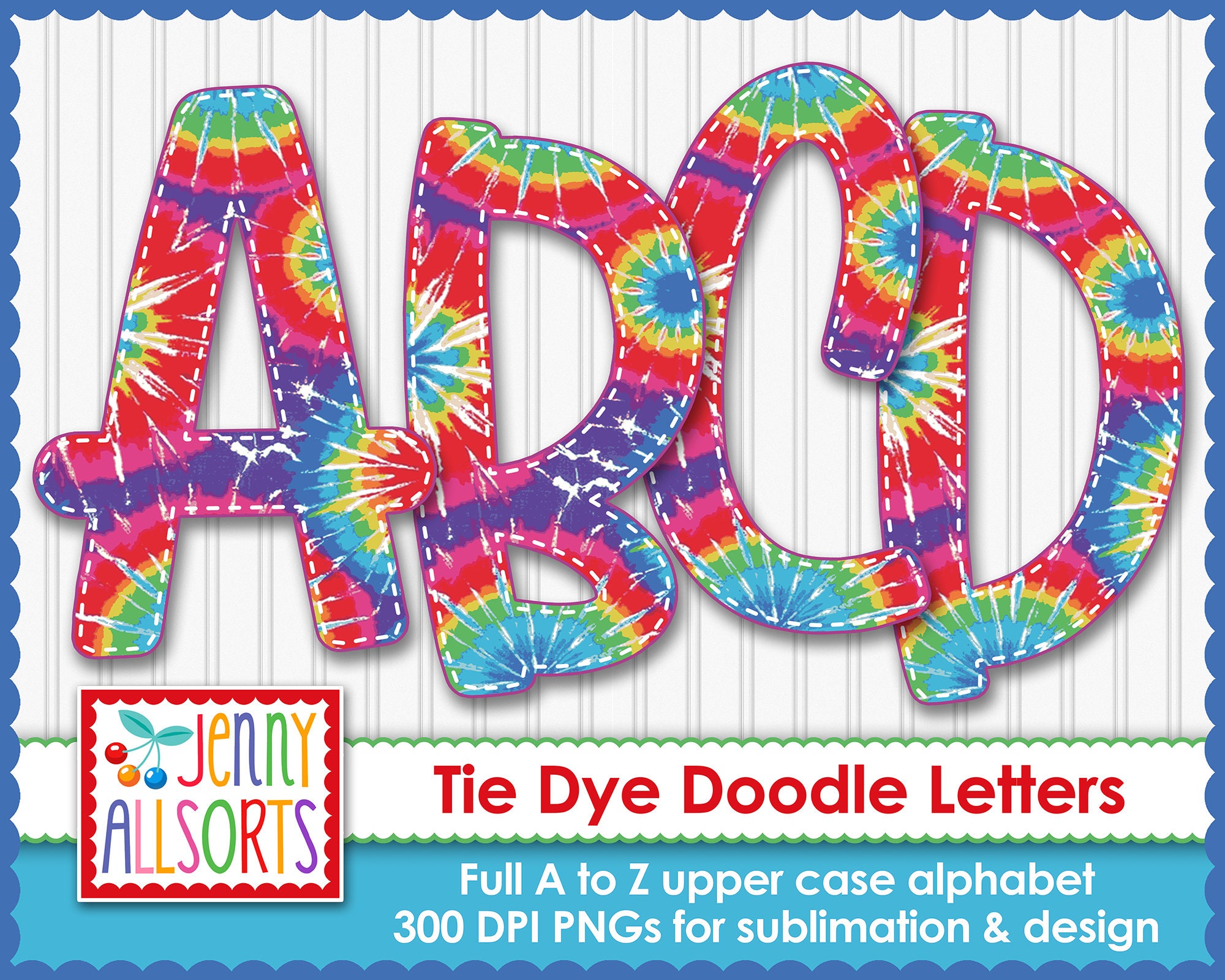 Paper, Party & Kids Digital Download Tie Dye Swirl Patterned Alphabet ...