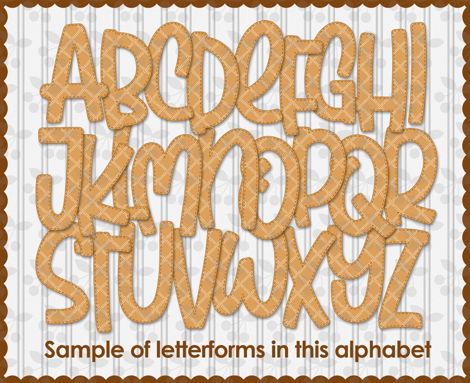 Buffalo Plaid Alphabet for Sublimation & Design, Buffalo Check Digital ...