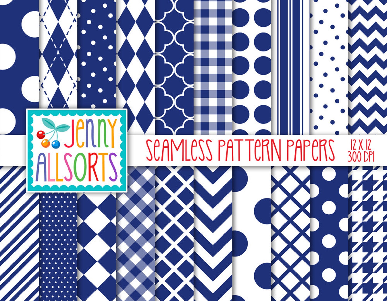 Navy Seamless Digital Paper Navy Blue Geometric Repeat - Etsy