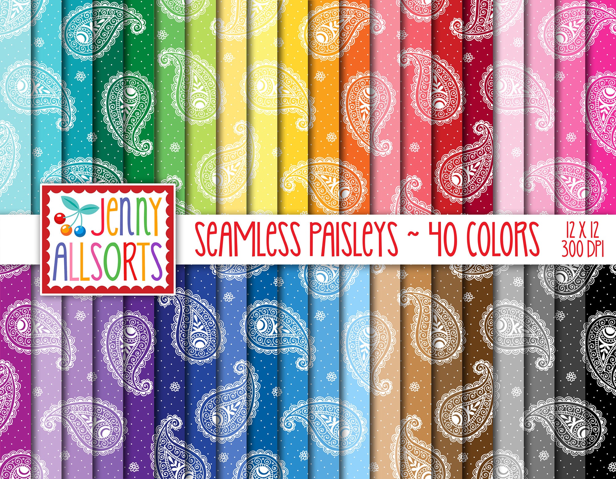 Printable Paisley Scrapbook Paper