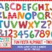 Fun Fiesta Alphabet 2 Clipart - Digital Hand Drawn Letters, Scrapbook ...