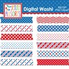 July 4th Patriotic Digital Paper Pack, Antique Americana Vintage Style ...