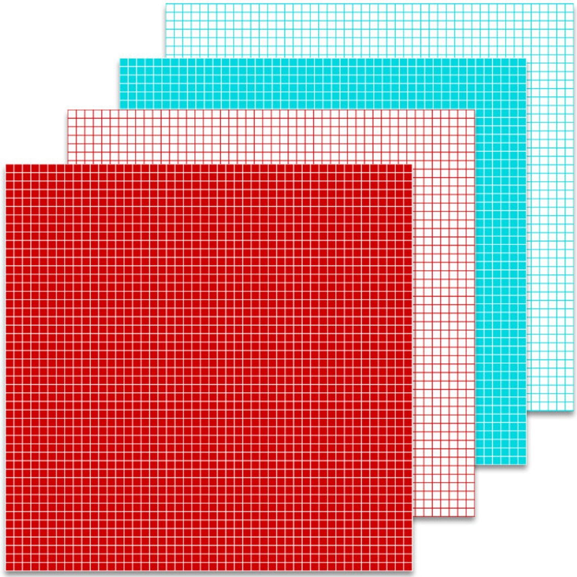 Quarter Inch Grid Digital Paper Mega Pack 32 Sheets Digital | Etsy