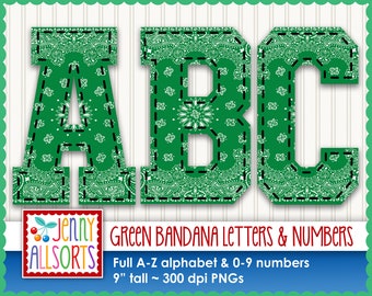 Blue Bandana Alphabet for Sublimation & Design Digital - Etsy