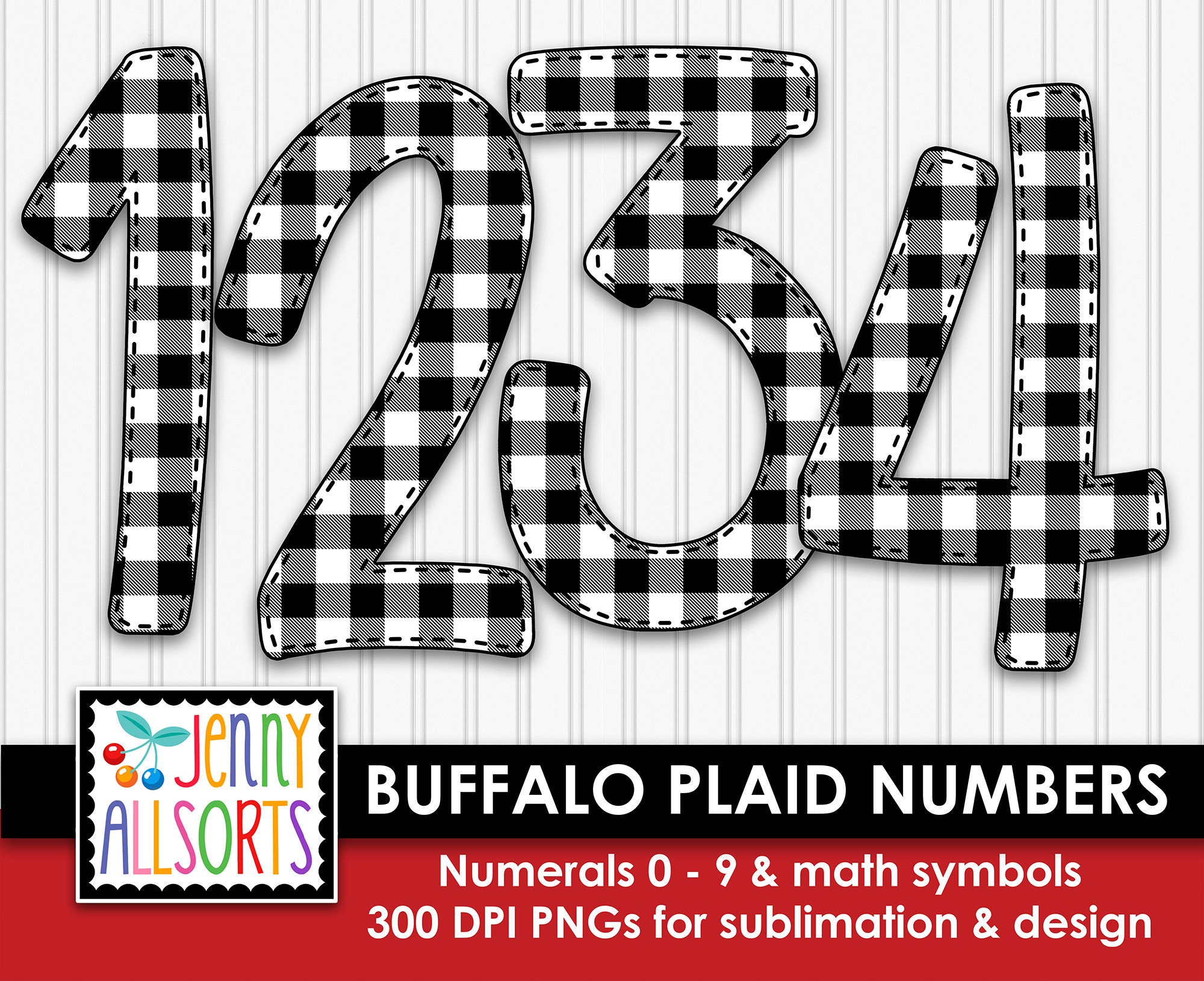 Buffalo Plaid Numbers for Sublimation & Design, Buffalo Check Digital ...