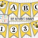 Printable Bee Banner Sign Pennants - Digital Honey Bee Alphabet Letters ...