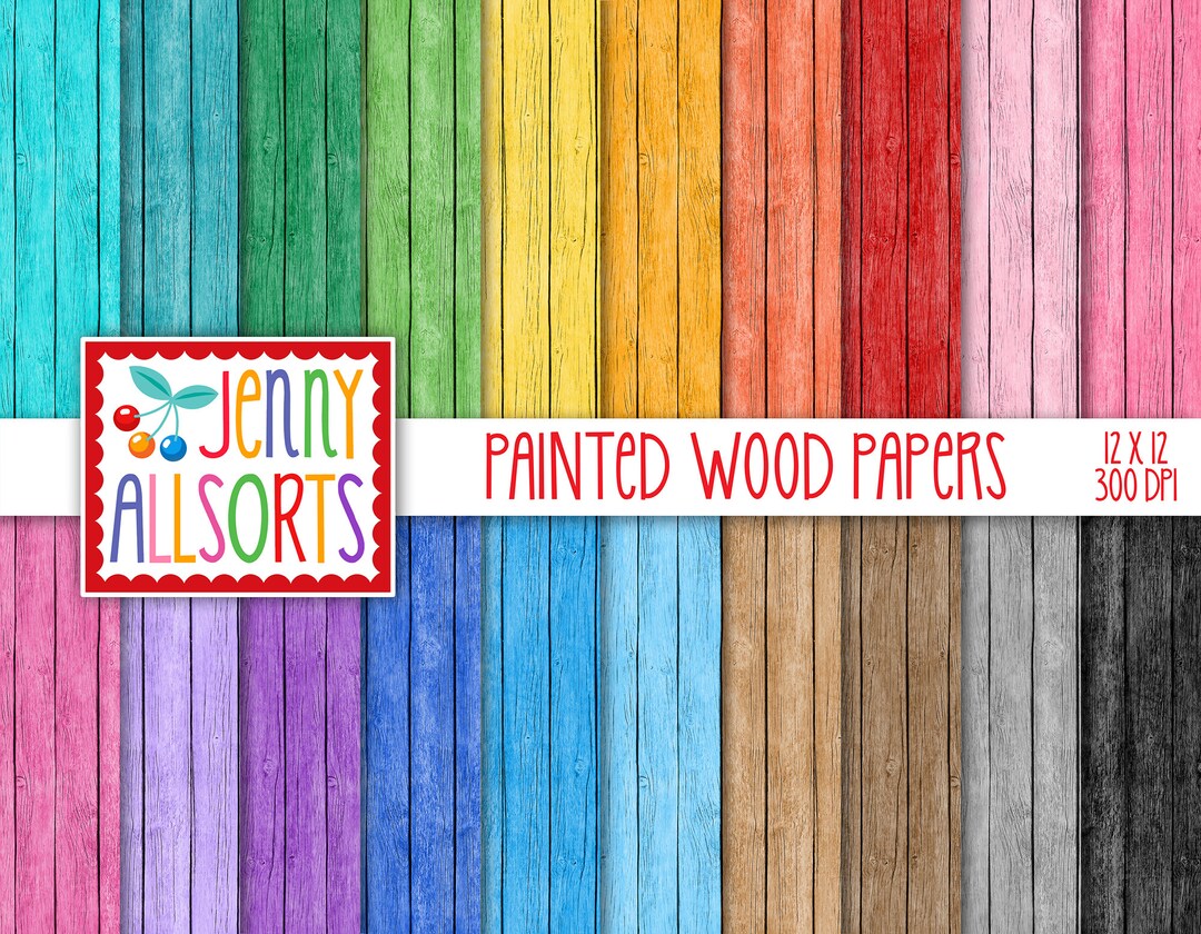 Wood Texture Digital Paper Set, Seamless Wooden Texture Patterns in 20 ...