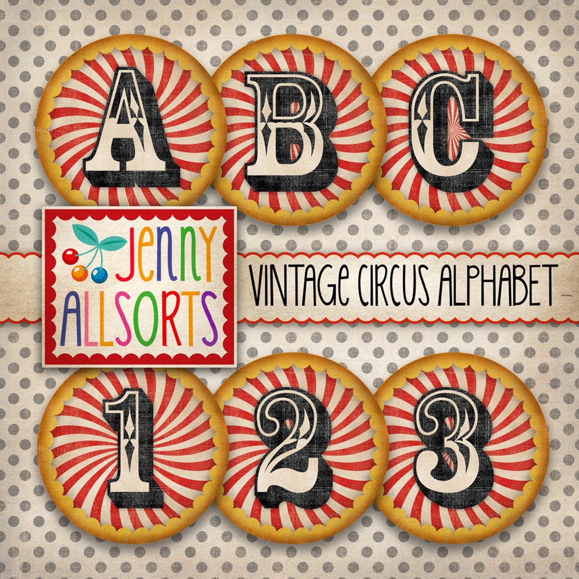 Buy Vintage Circus Alphabet Clipart 6 Inch Digital Circus Online in ...