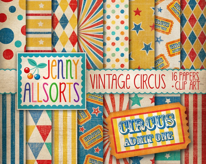 Vintage Circus Alphabet Clipart - 6 Inch Digital Circus Letters, Black ...