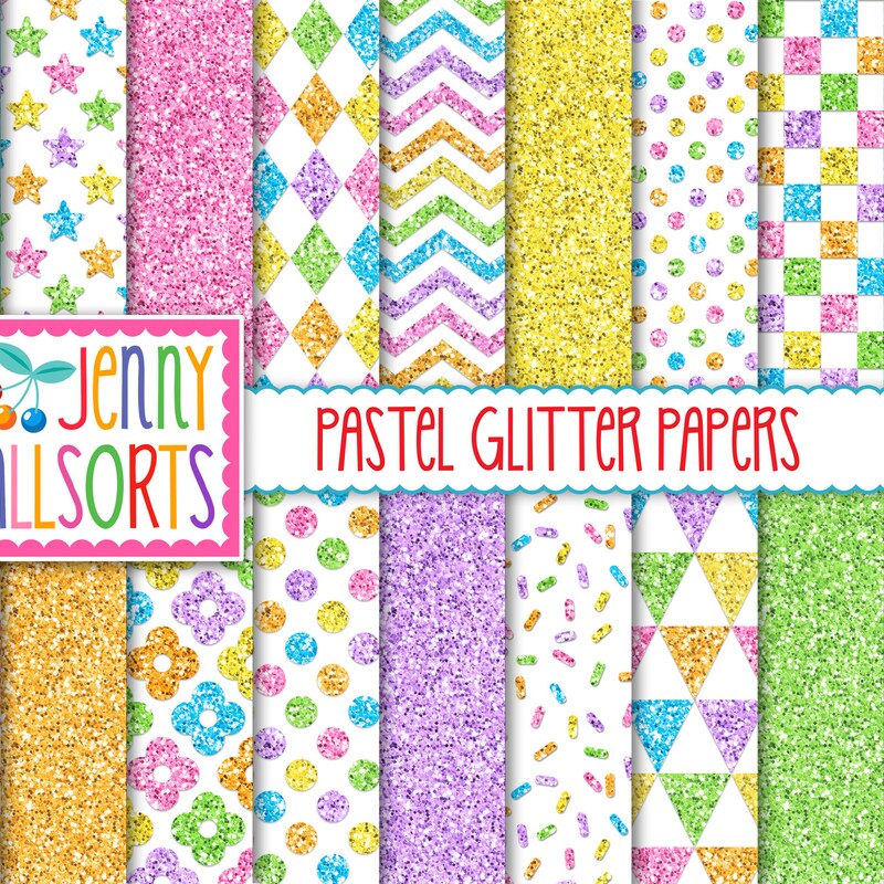 Pastel Glitter - Etsy