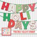 Happy Holidays Printable Banner - Digital Christmas Sign, Holiday ...