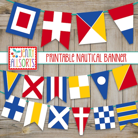 Nautical Banner Template Printable Nautical Banner