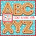 Cookie Alphabet Digital Clipart - Digital Gingerbread Cookie Letters ...