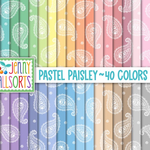 Paw Print Digital Paper Pack 40 Color Bundle Printable - Etsy