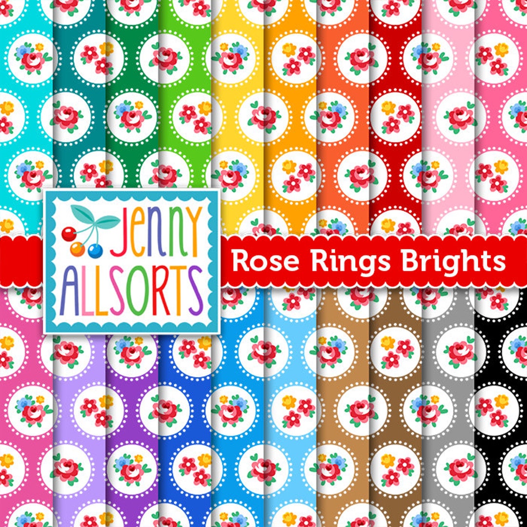 Shabby Roses Digital Scrapbook Paper - Vintage Inspired Rose Patterns ...