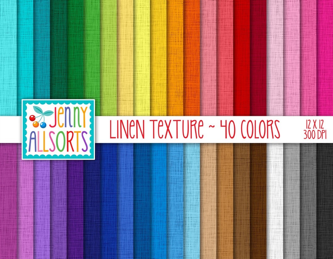 Linen Texture Digital Paper Pack - 40 Colors, Digital Download ...