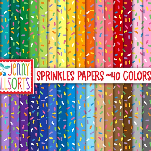 Pastel Sprinkles Digital Paper Pack 40 Color Bundle - Etsy